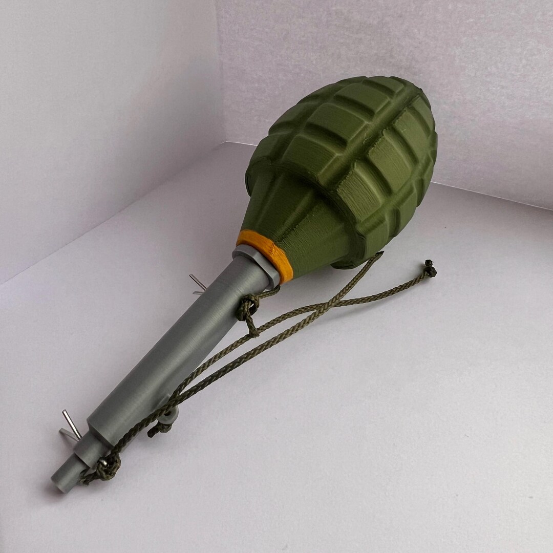 3D Printed WW1/WW2 US Mk 2 Frag Hand Grenade Model With M1 Firing ...