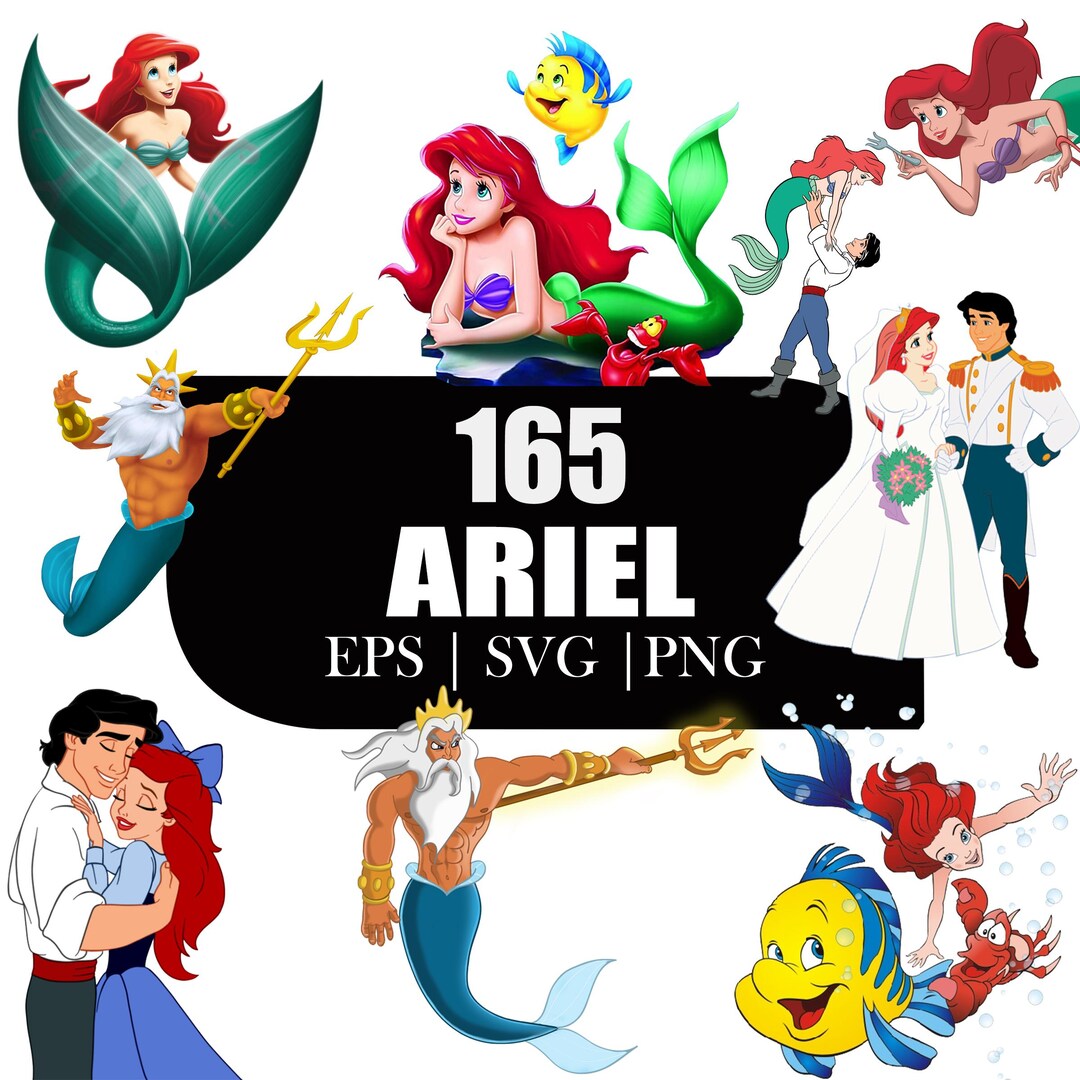 Ariel SVG, PNG Bundle, Mermaid Svgs, Little Mermaid Files, Arial Svgs ...