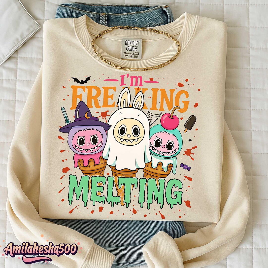 I'm Freaking Melting Png, Halloween Png, Spooky Doll Monster Halloween ...