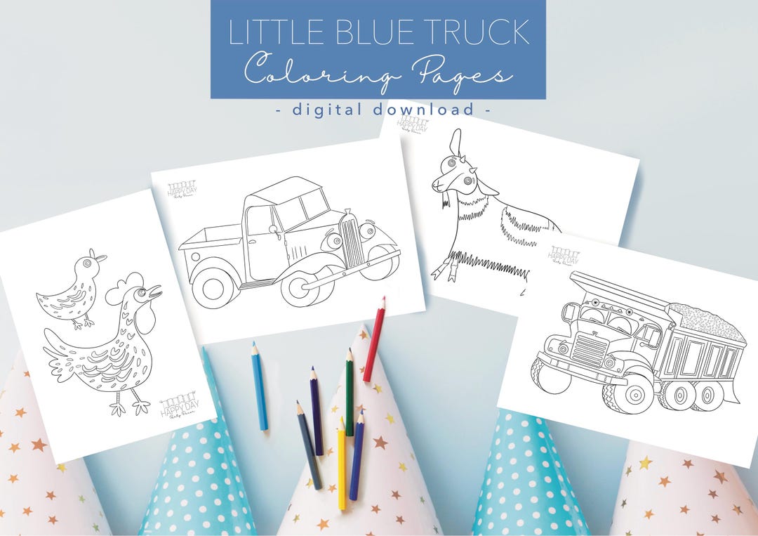 Little Blue Truck Coloring Pages | Little Blue Truck Birthday | Little ...