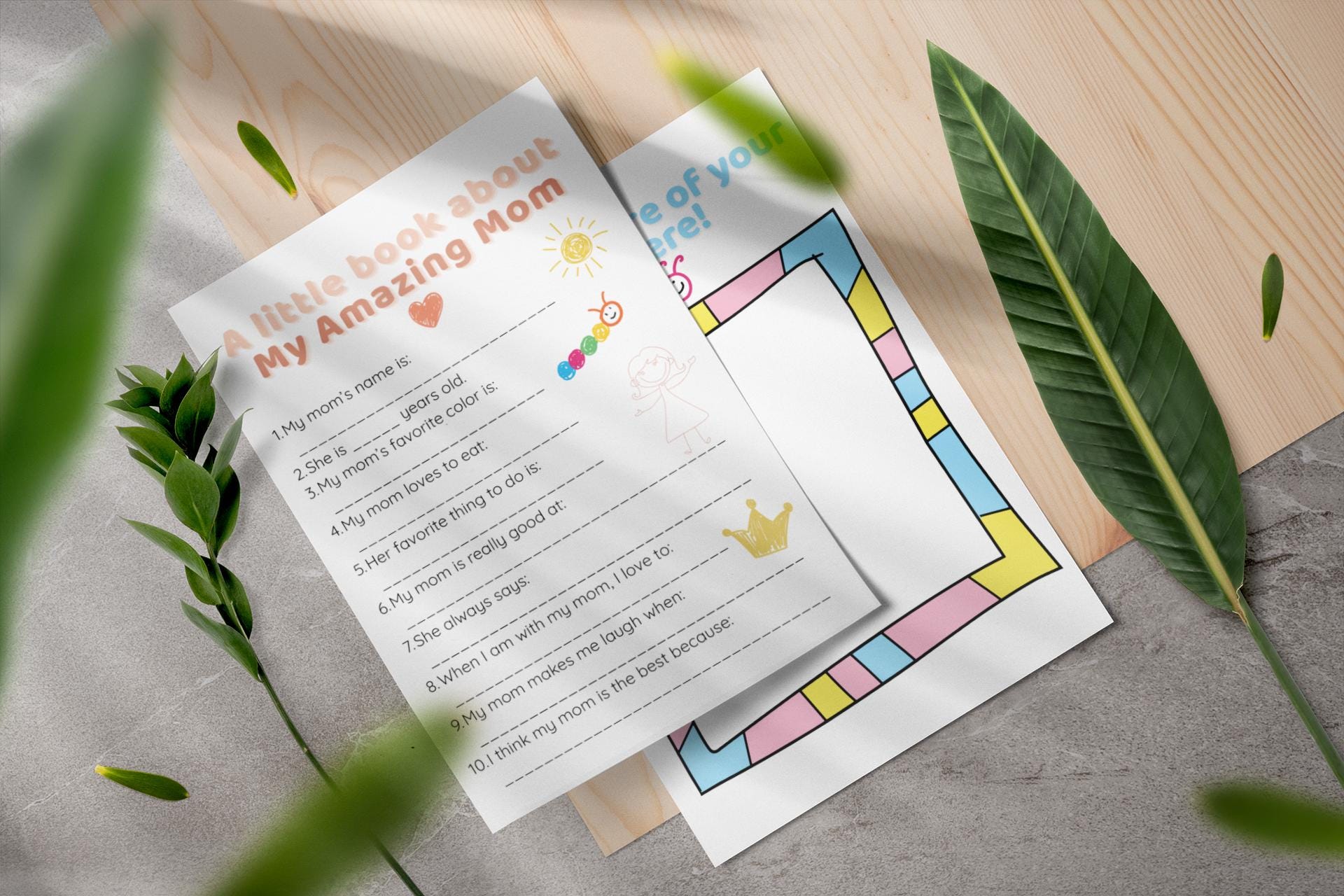 Mother's Day Questionnaire for Kids, Printable Mom Interview, First ...