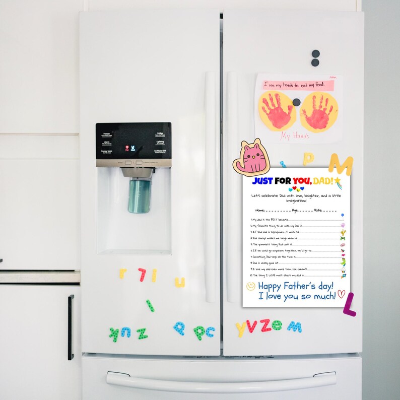 Father’s Day Questionnaire, Just for You Dad Print, Dad Gift From Kids ...