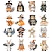 Halloween Woodland Animals Clipart Bundle, Cute Fall Halloween PNG ...