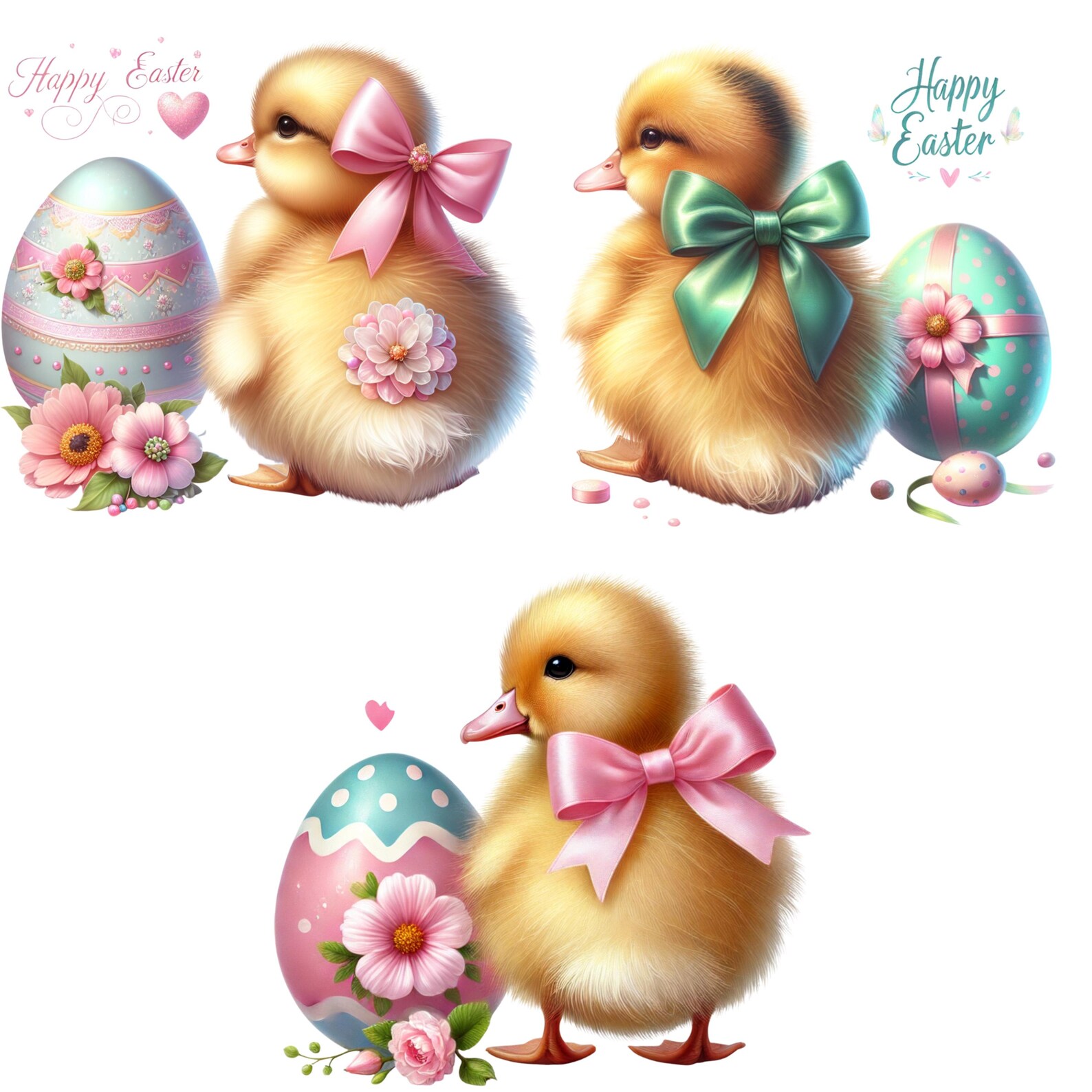 24 PNG Cute Baby Goose Butt Clipart Bundle, Easter Clipart, Gosling ...