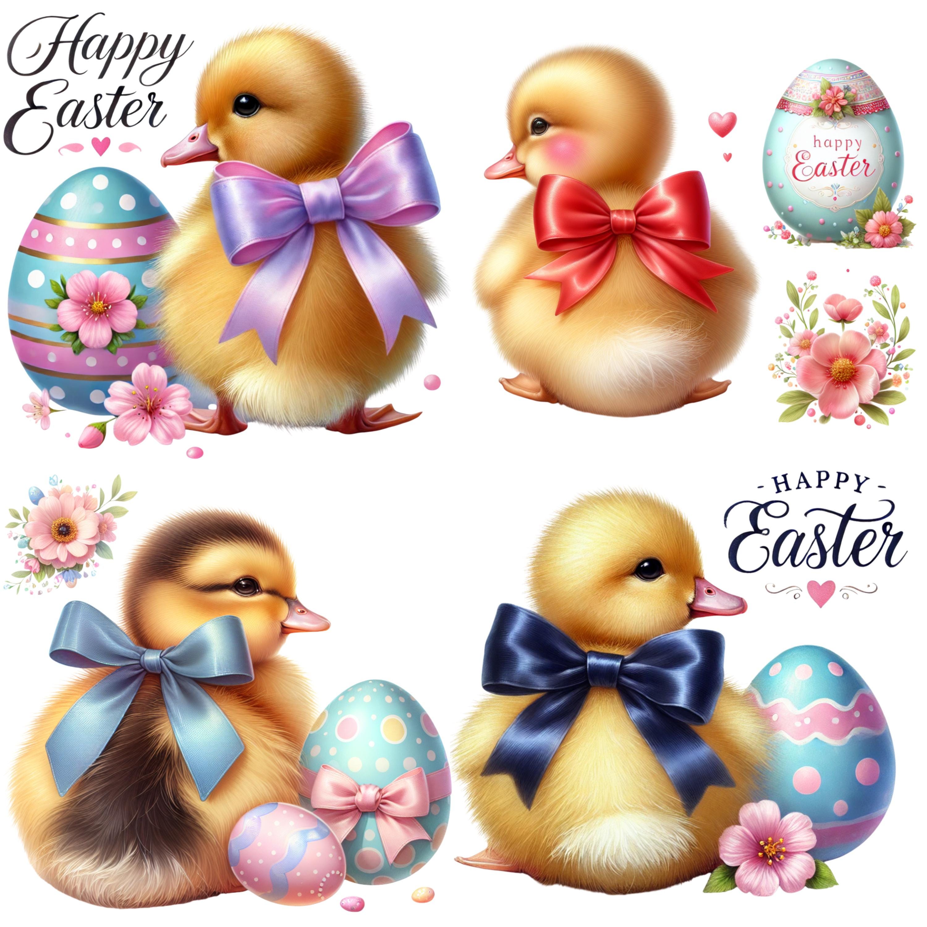 24 PNG Cute Baby Goose Butt Clipart Bundle, Easter Clipart, Gosling ...