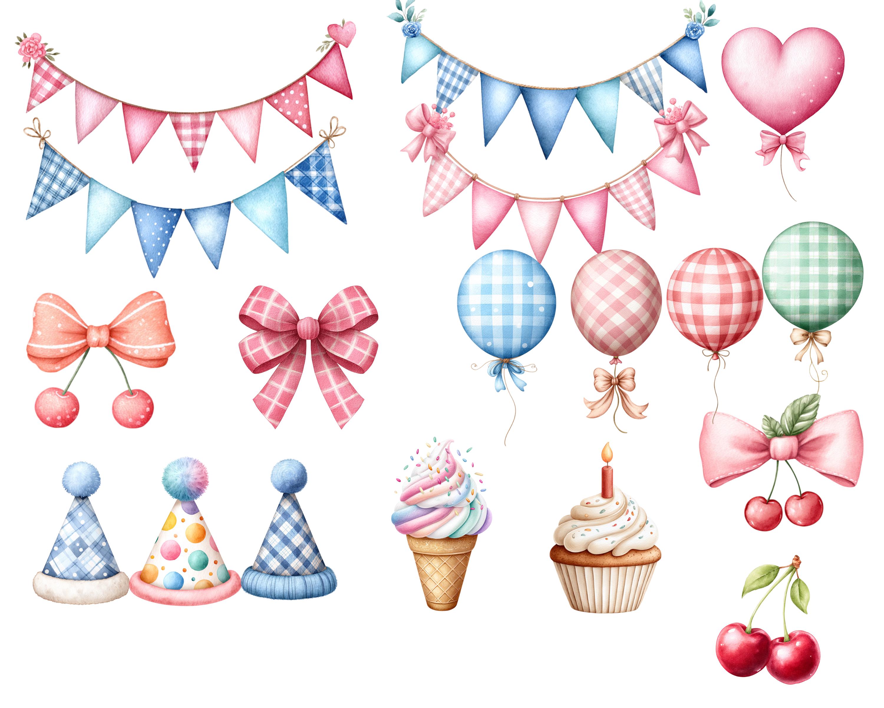 Watercolor Birthday Barn Clipart, Farm Animal Birthday PNG, Kids Party ...