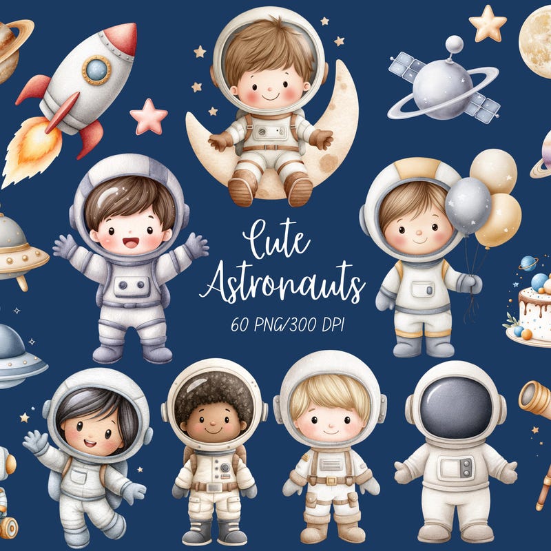 Outer Space Clipart - Etsy