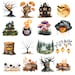 Halloween Woodland Animals Clipart Bundle, Cute Fall Halloween PNG ...