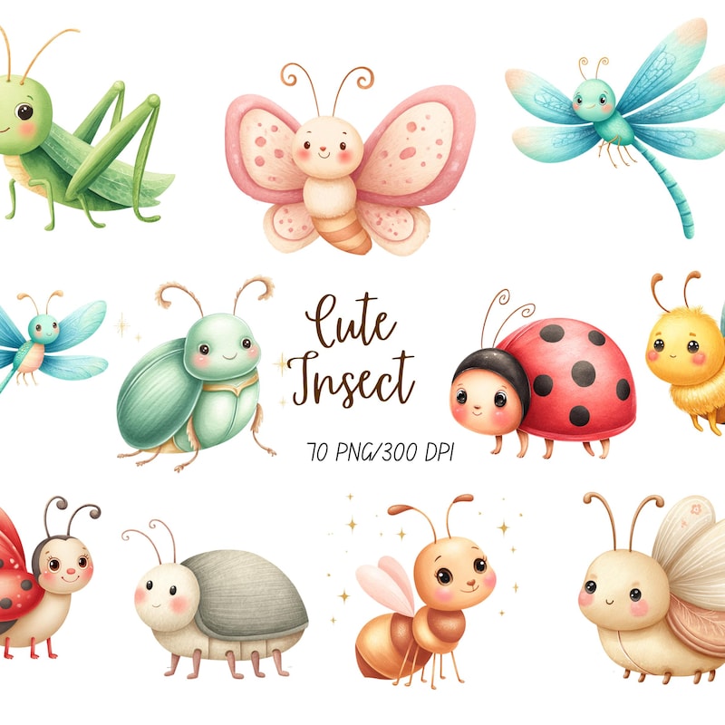 One Cute Bug Clip Art - Etsy