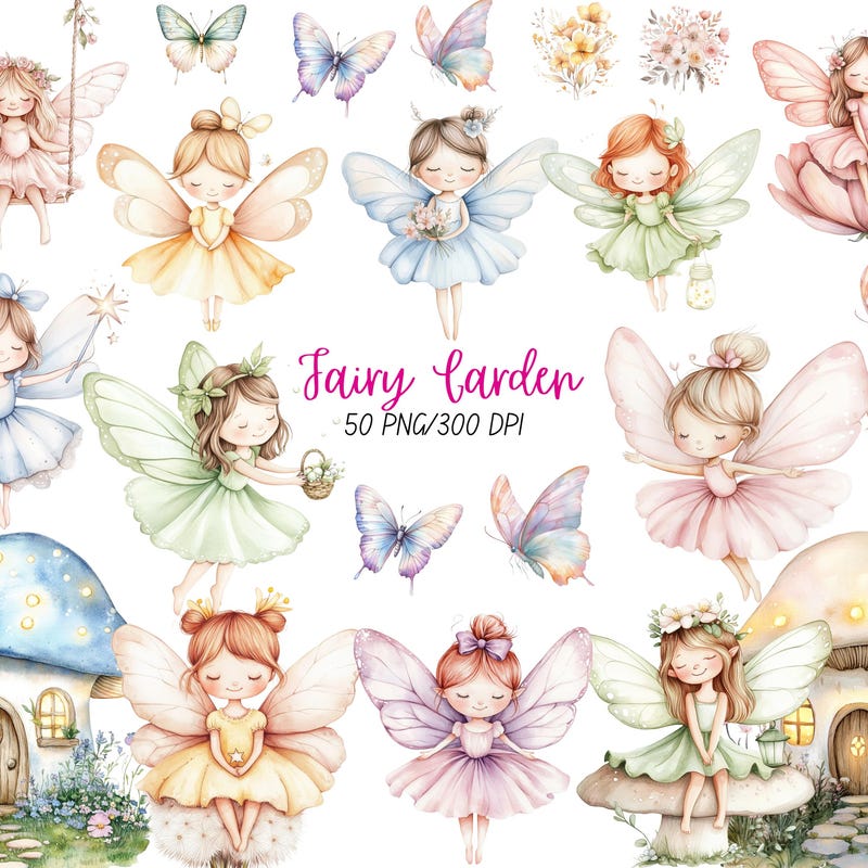 Watercolor Fairy Art - Etsy