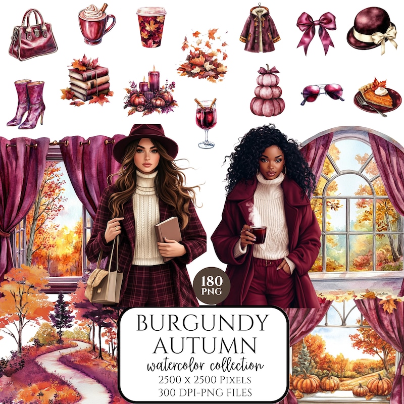 Autumn Clipart - Etsy
