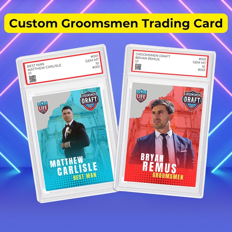 Groomsman Trading Card, Groomsman Draft Card, Groomsmen Gift, Best Man ...