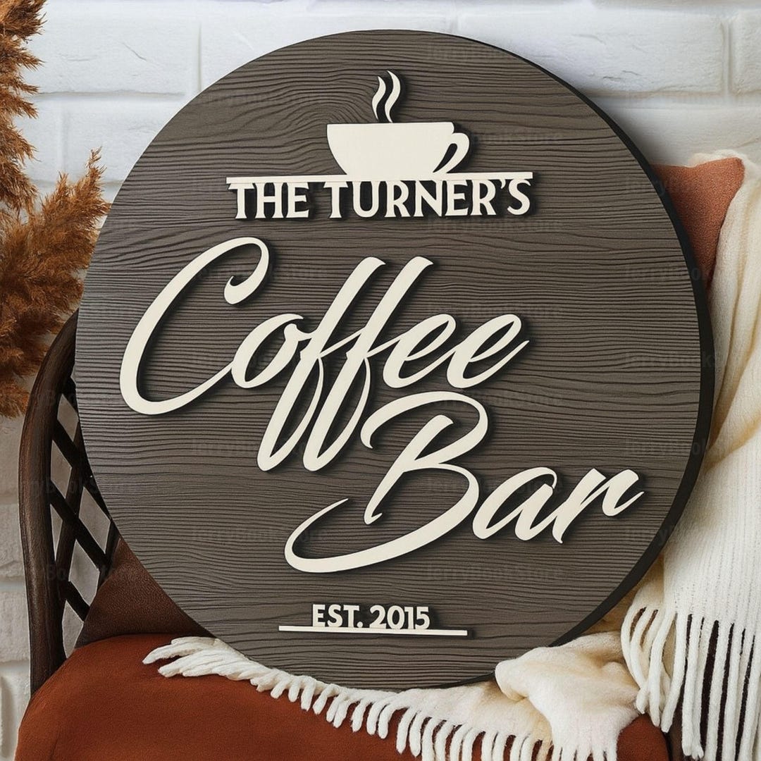 Custom Coffee Shop Sign | 3D Wooden Logo Letters for Café, Bakery or ...