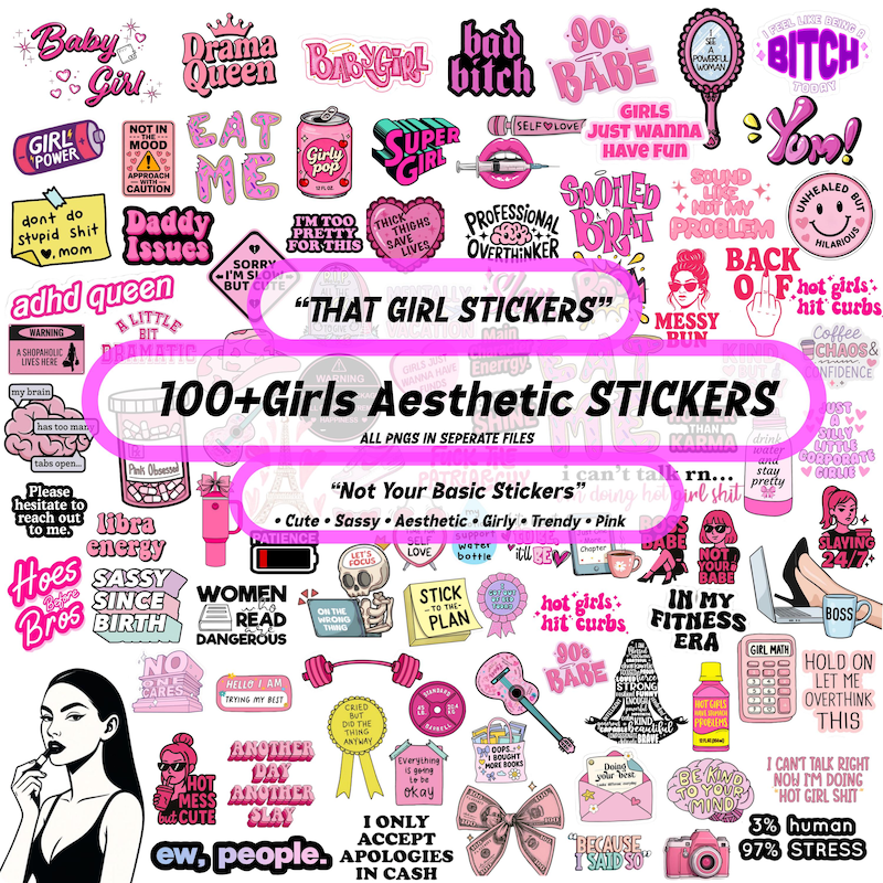 Girly Stickers - Etsy
