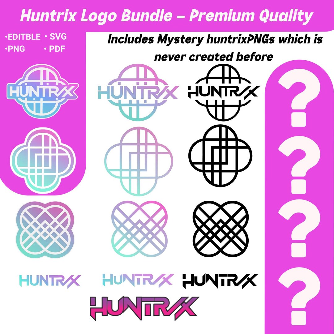 Kpop Logo Bundle PNG SVG AI Eps Pdf, Huntrix Logo Files, Saja Boys ...