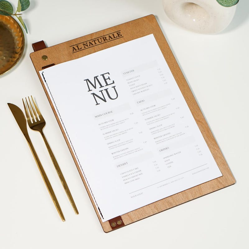 Engraved Menu - Etsy