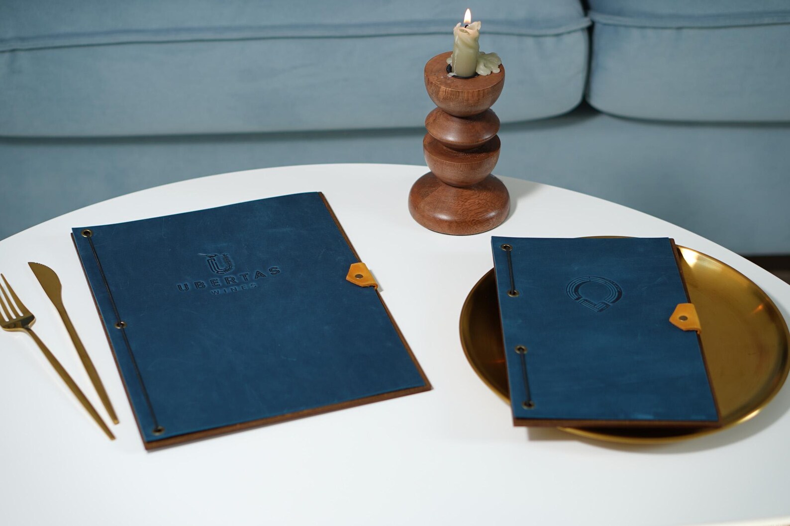 Embossed Logo Leather Menu Folder: Vintage Wood Menu Board - Etsy
