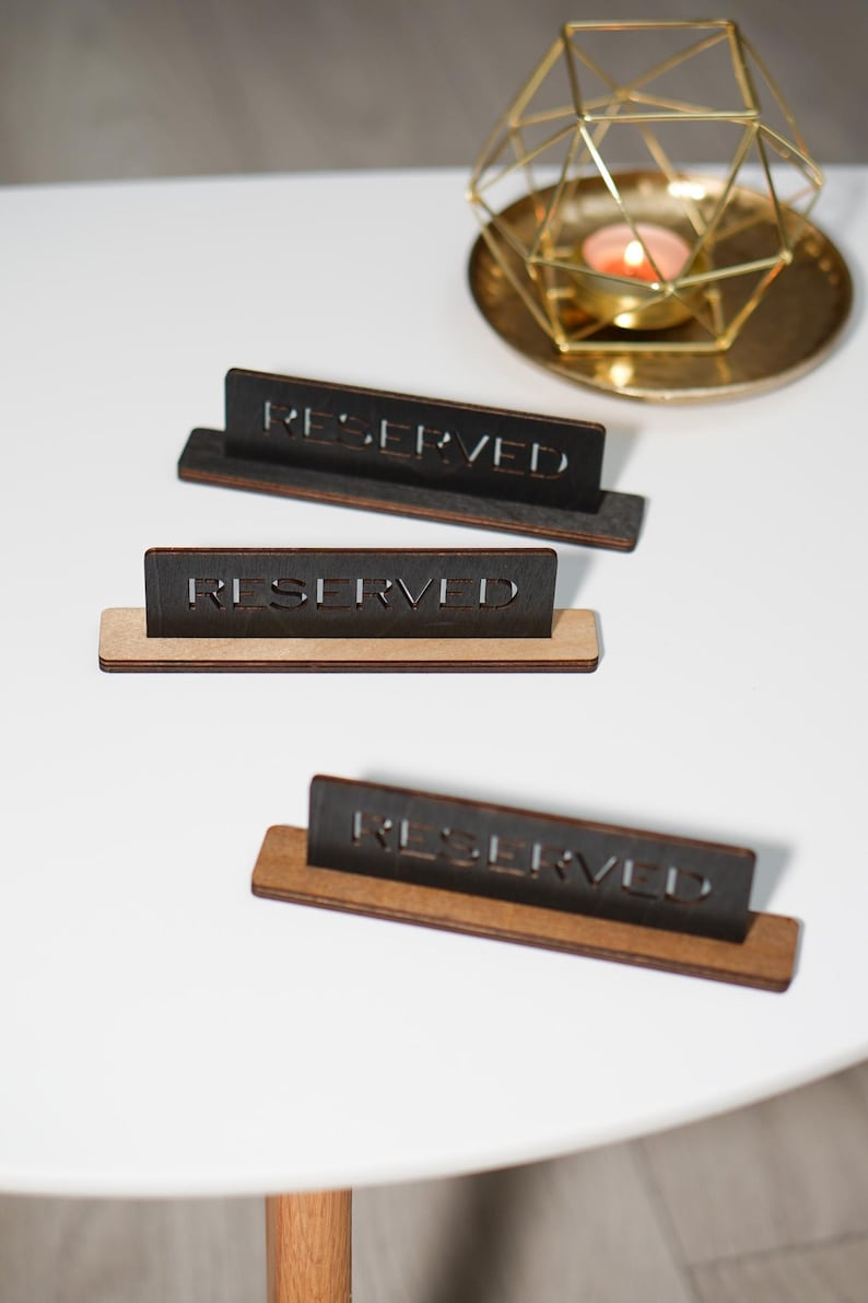 Wooden Reserved Table Sign: Restaurant Decor - Etsy