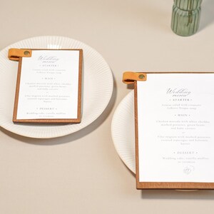 Custom Wooden Menu Board With Leather Clip: Restaurant Cafe Menu Cover ...