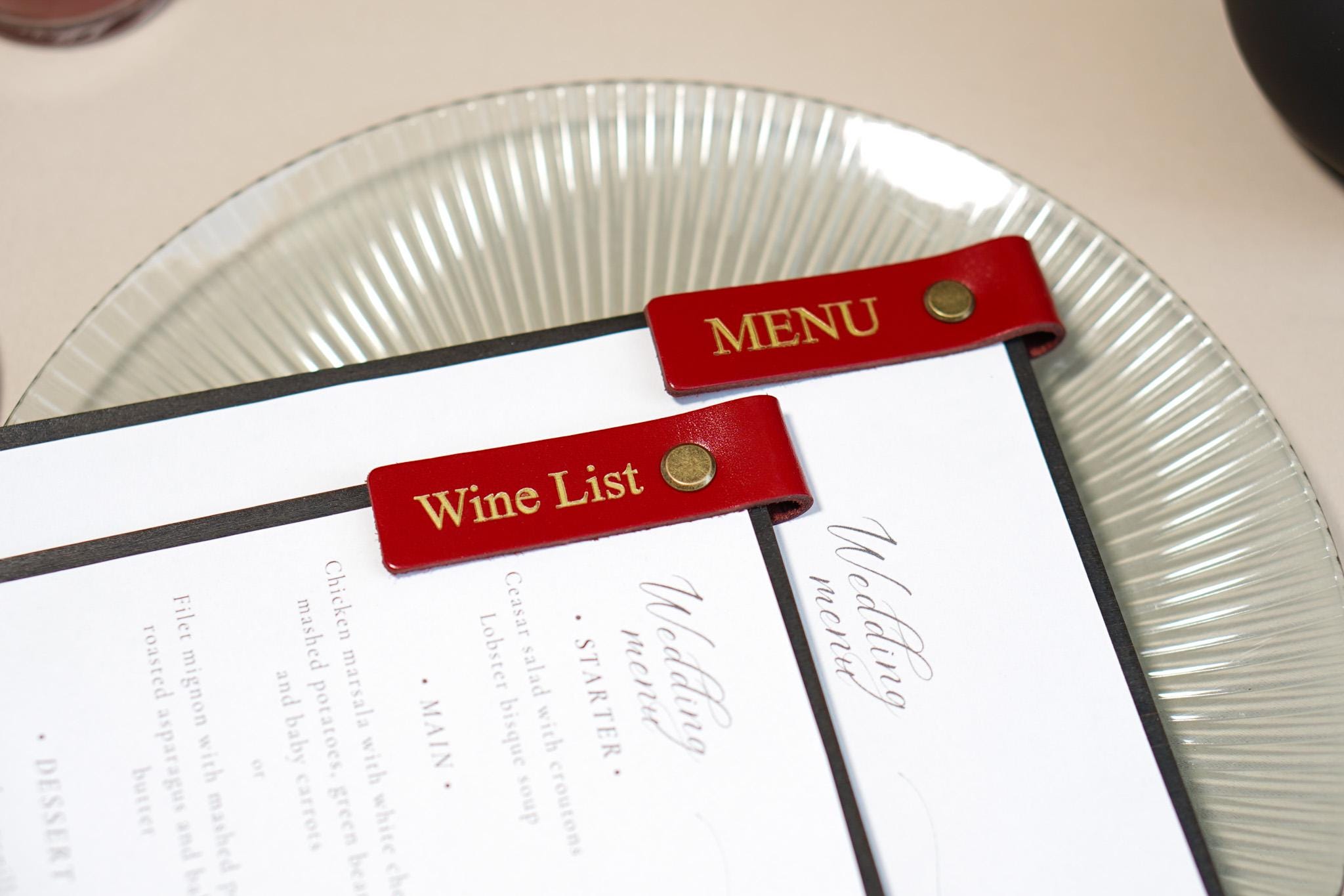 Custom Wooden Menu Board With Leather Clip: Restaurant Menu Folder - Etsy