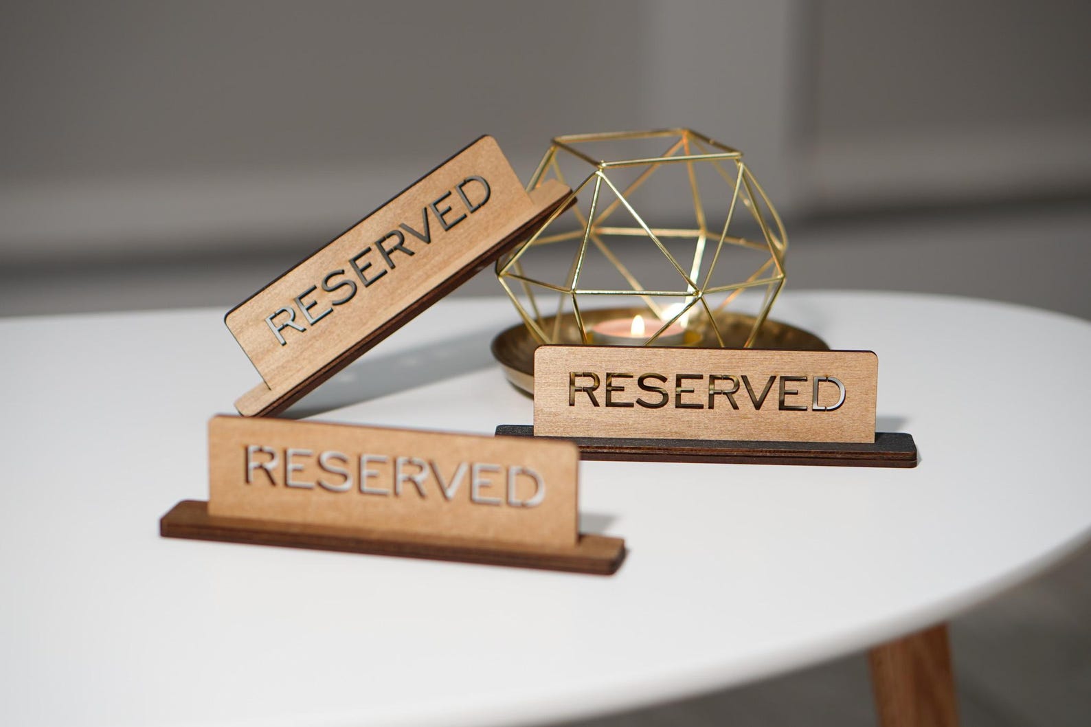 Wooden Reserve Sign, Reserved Table Sign, Reserved Sign, Table Number ...