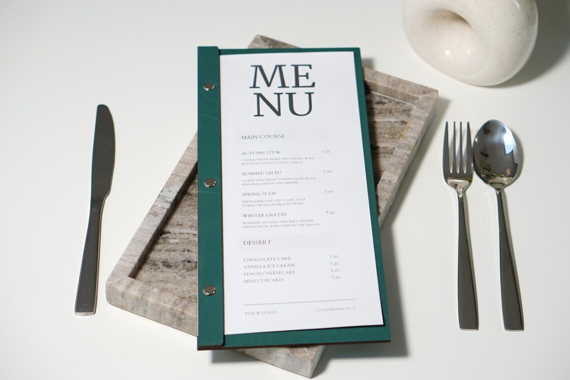 Custom Logo Wooden Menu Board: Restaurant Cafe Bar Wine List - Etsy