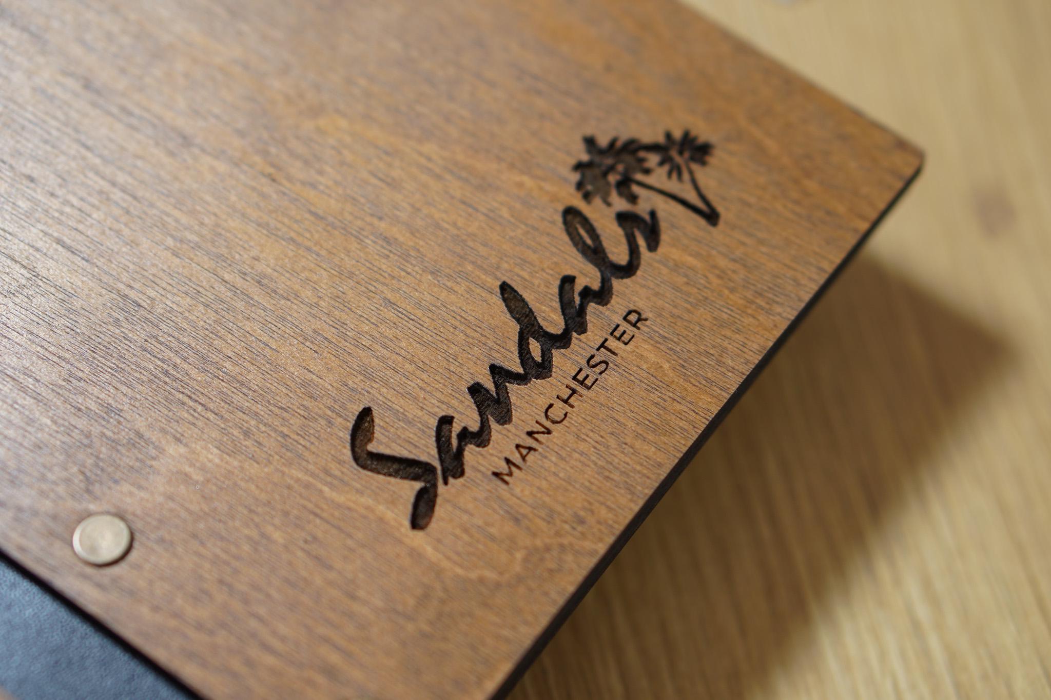 Personalized Wood Drink Menu Cover: Logo Engraved Wine List Holder - Etsy