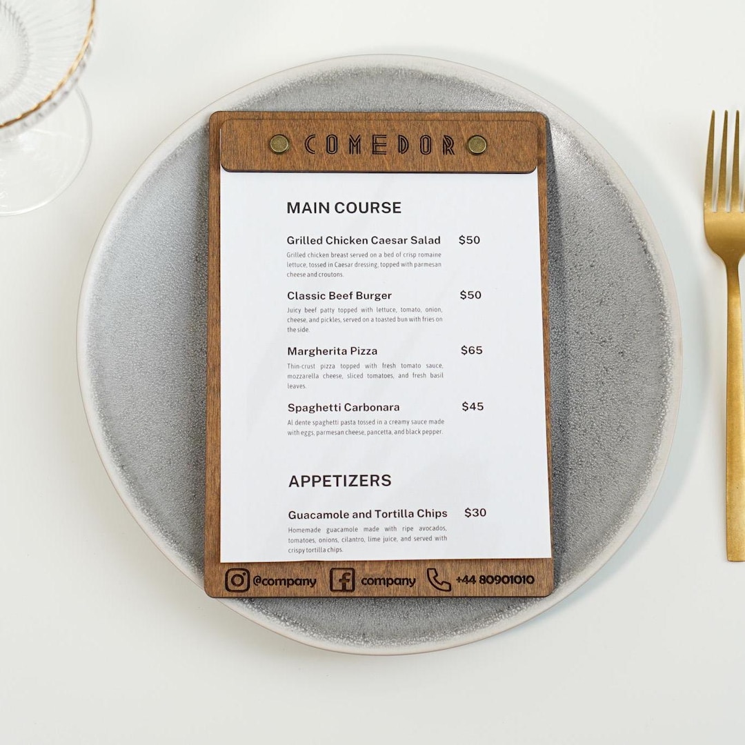 Menu Clipboard, Customized Restaurant Menu Folder, Cafe Bar Menu Cover ...