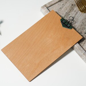 Customizable Wooden Menu Board With Leather Clip: Restaurant Cafe Bar ...