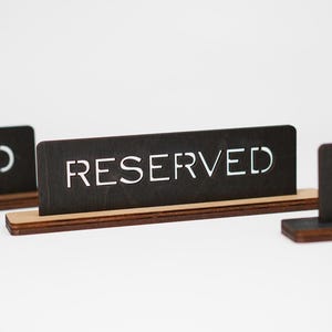 Wooden Reserved Table Sign: Restaurant Decor - Etsy