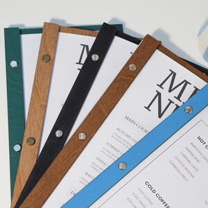 Wine List Menu Holder With Logo, Drink Menu Board, Menu Clipboard ...