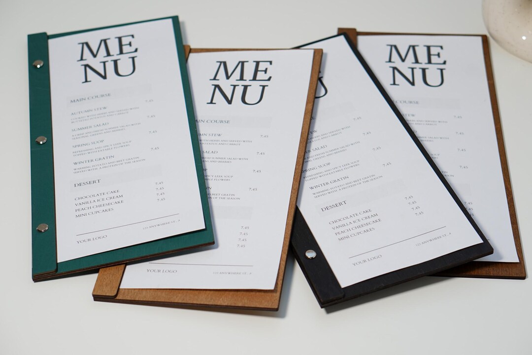 Custom Logo Wooden Menu Board: Restaurant Cafe Bar Wine List - Etsy