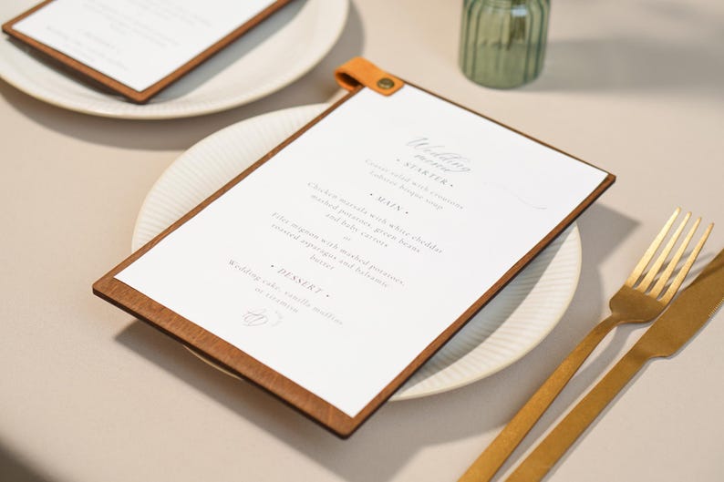 Wedding Menu Clipboard, Customized Restaurant Menu Folder, Cafe Bar ...