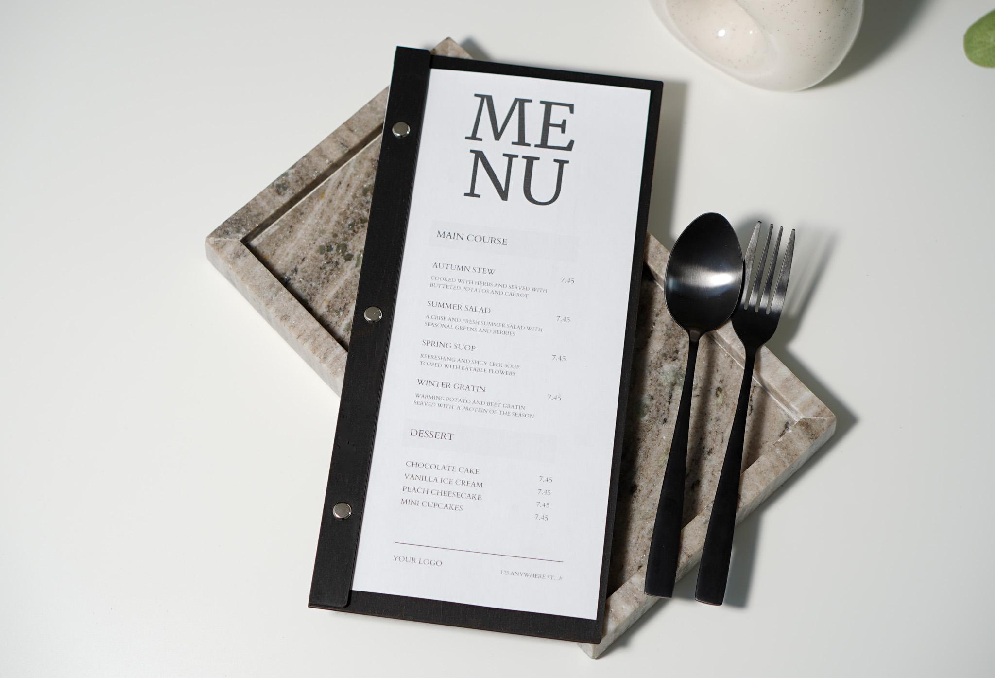 Custom Logo Wooden Menu Board: Restaurant Cafe Bar Wine List - Etsy