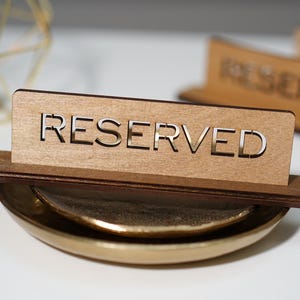 Wooden Reserved Table Sign: Restaurant Decor - Etsy