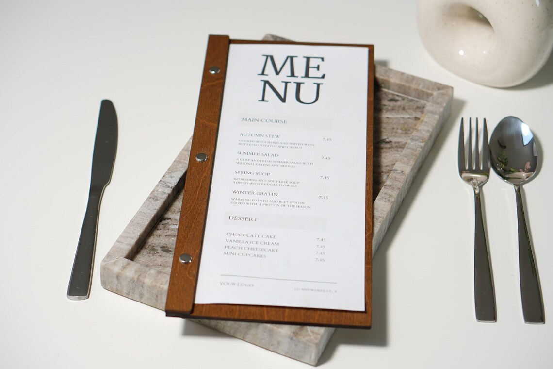 Custom Logo Wooden Menu Board: Restaurant Cafe Bar Wine List - Etsy