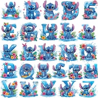 Lilo and Stitch Alphabet Png Font Stitch and Lilo Letters Png Stitch ...