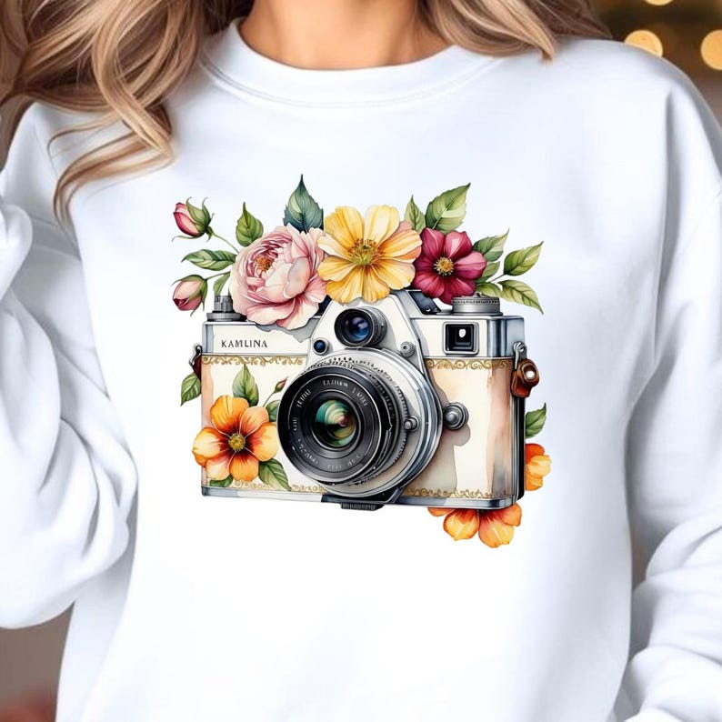 Floral Vintage Camera PNG Bundle | Photographer Sublimation Clipart ...