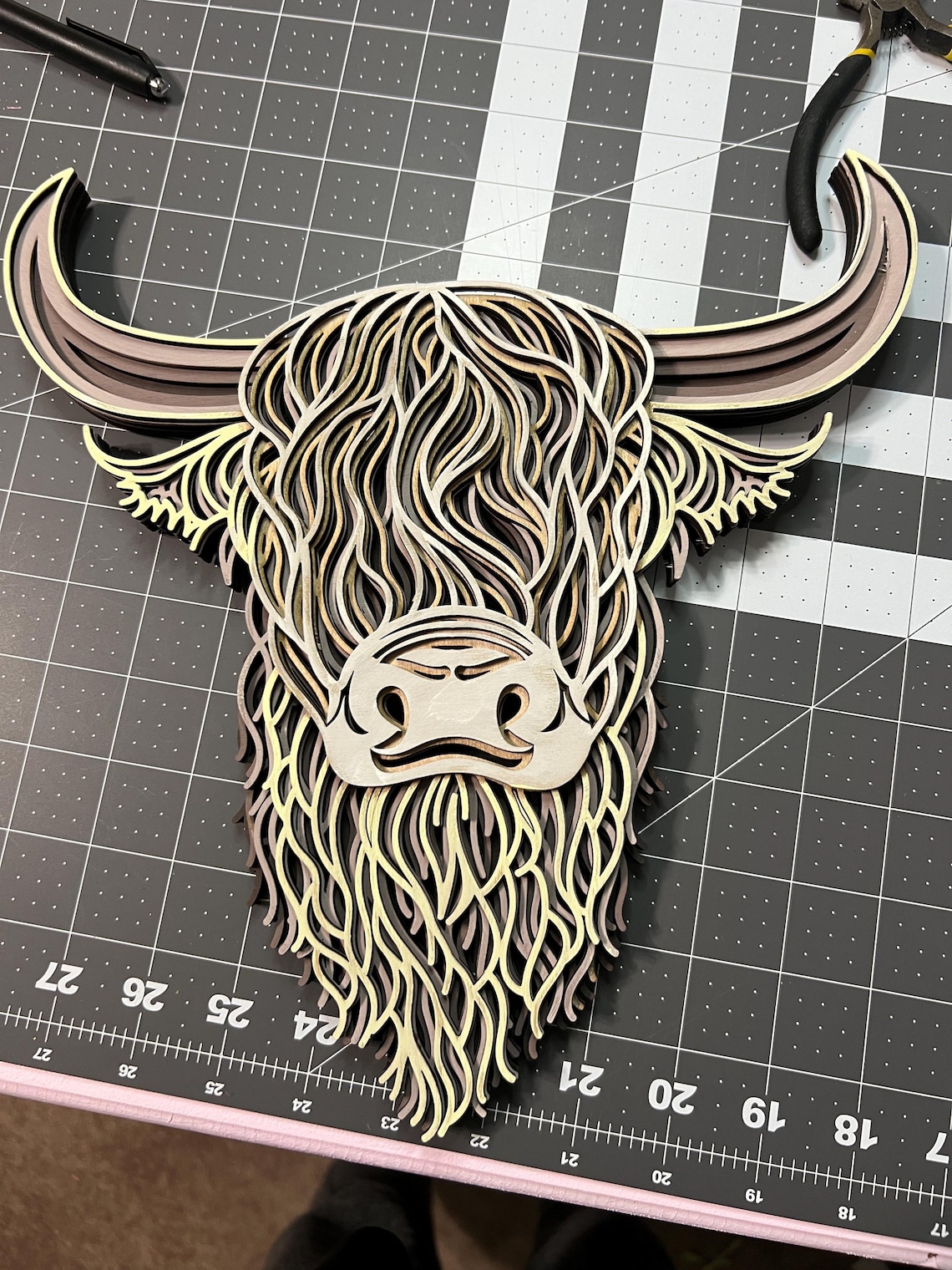 Highland Cow- Laser Cut Wall, Counter, or Wreath Decor - Etsy