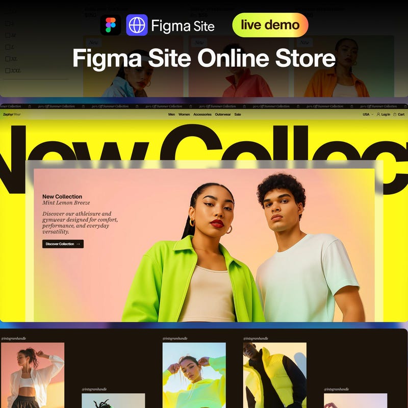 Figma site template - Etsy Italia