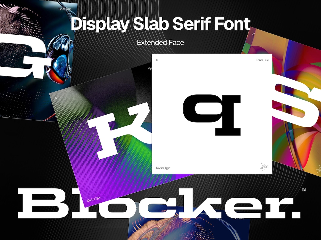 Blocker Bold Slab Serif Font | Retro Display Typeface (OTF, TTF) - Etsy