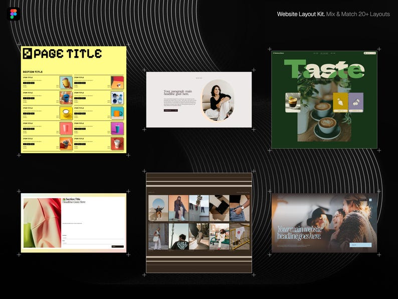 Figma Kit | 20+ Layout Sections Style Guide | Easy Editing | Mix ...