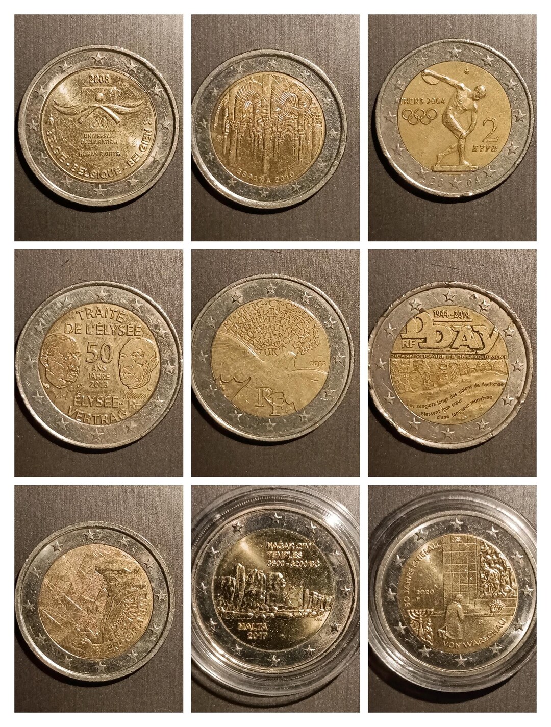 2 Euro Coin Collection - From All Over Europe (rare Euro Coincollection ...