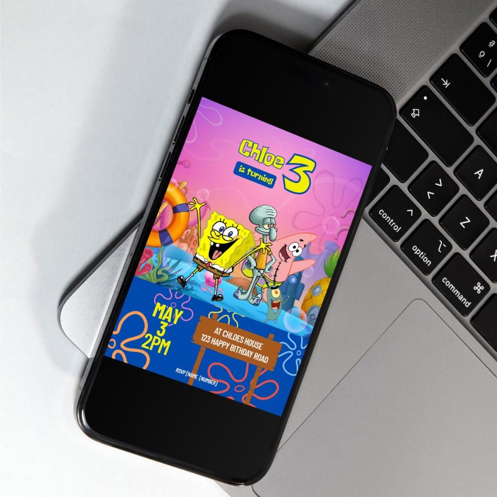 Spongebob Birthday Party Invitation Personalized | Fun Under the Sea ...