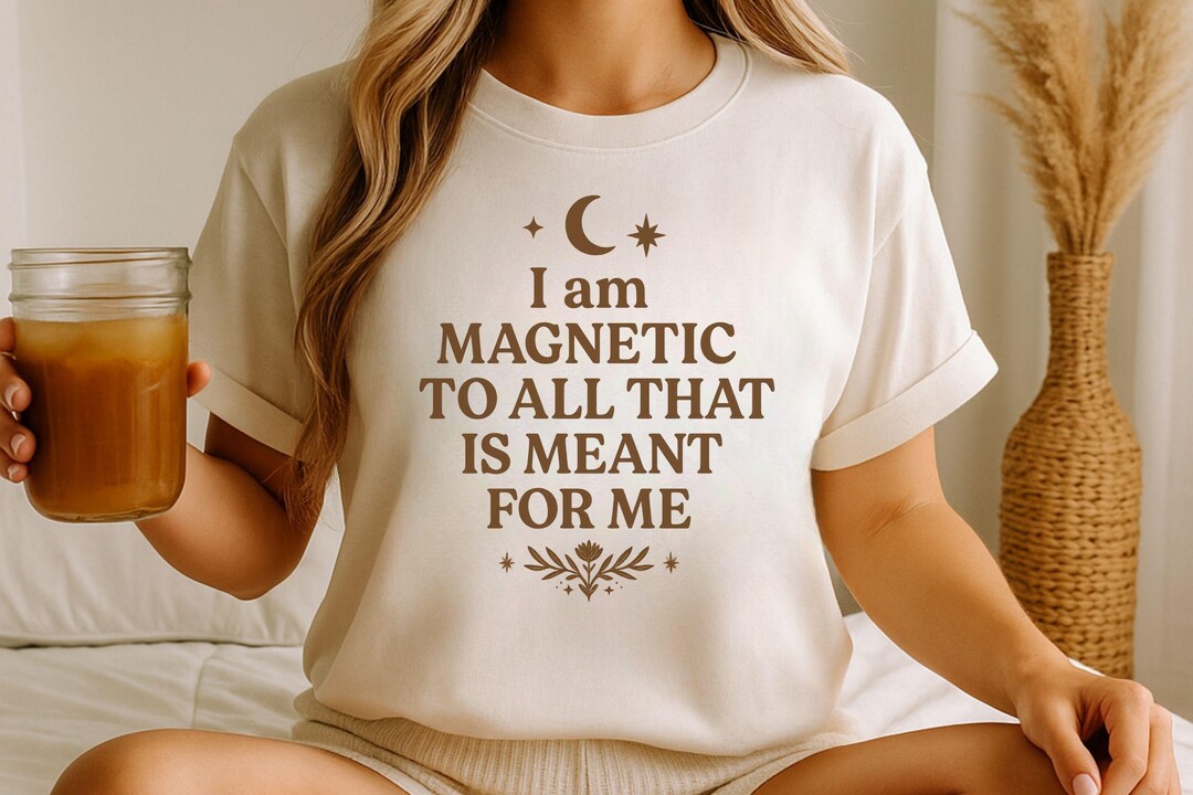 I Am Magnetic PNG | Manifestation Affirmation Quote, Spiritual Moon ...