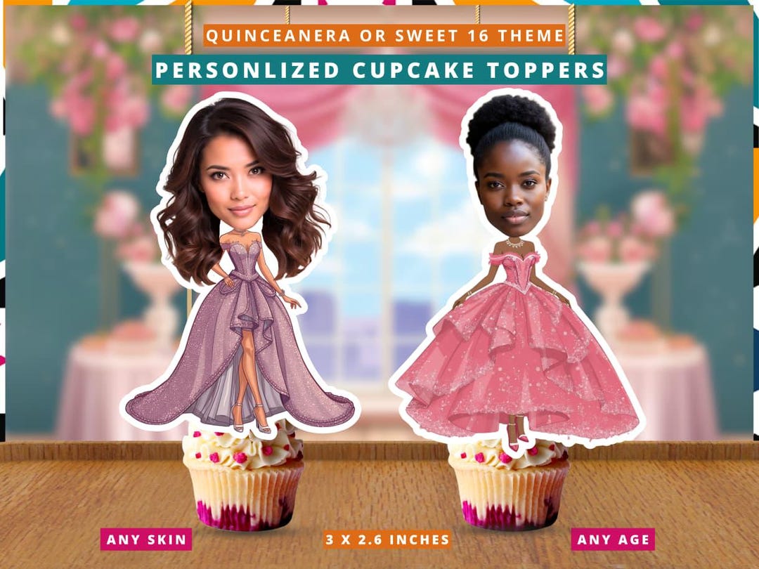 Quinceañera Cupcake Toppers | 15th Birthday Party Decorations | Mis ...