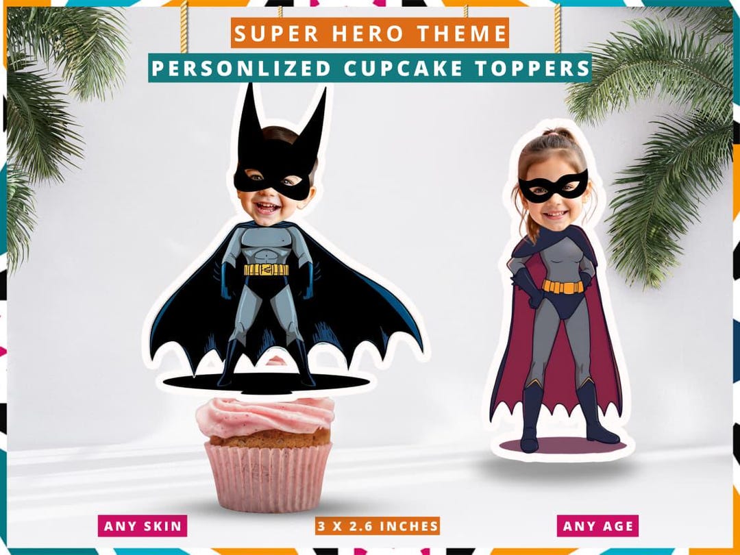 Super Hero Cupcake Topper | Printable Hero Party | Kids Birthday ...