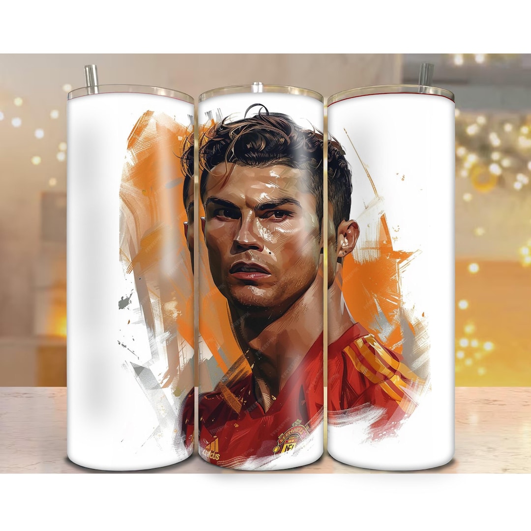 Cristiano Ronaldo Artistic Tumbler Wrap Digital Sports 20oz Sublimation ...