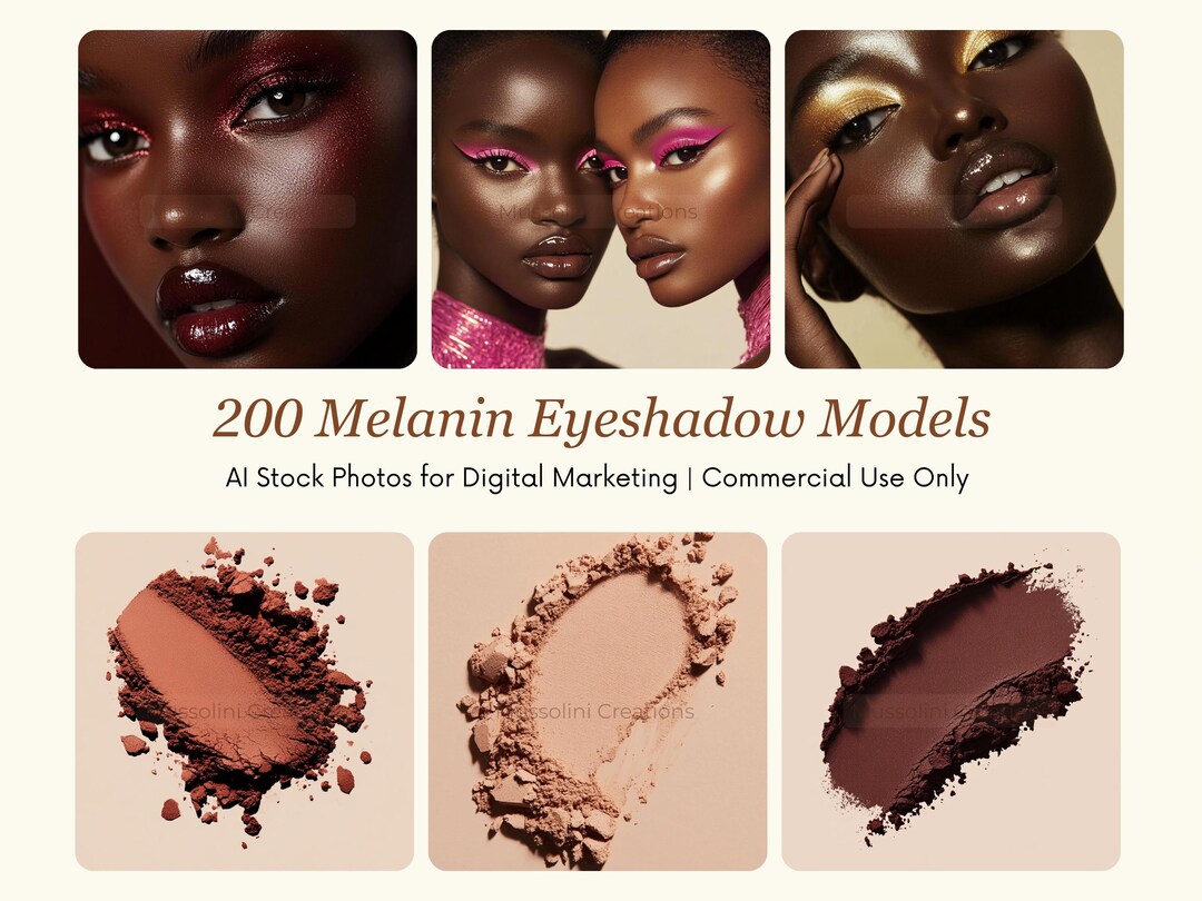 Eyeshadow Black Models Stock Photo Beauty Branding Melanin Beauty ...