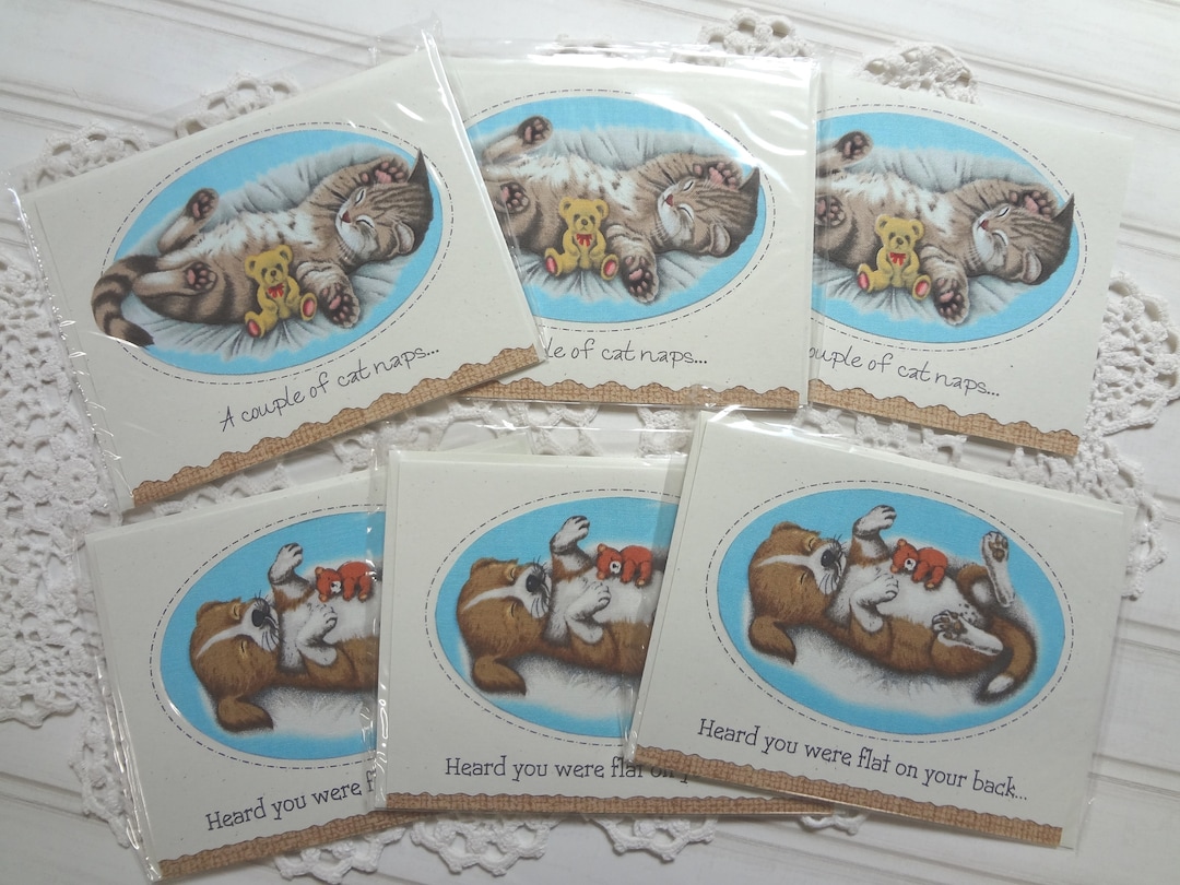 Unique Handmade Cards / Set of 6 GET WELL Cards / 3 Each of 2 Designs ...